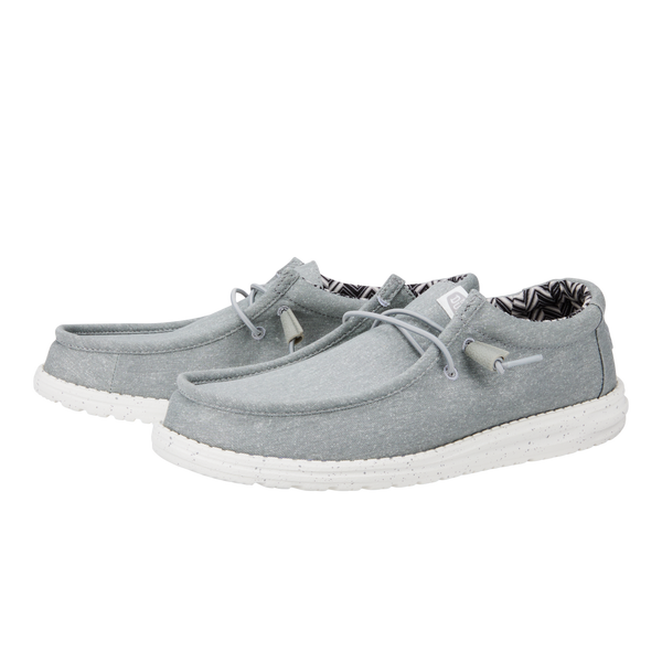 Wally Stretch Canvas Light Grey - Men's Casual Shoes | HEYDUDE shoes