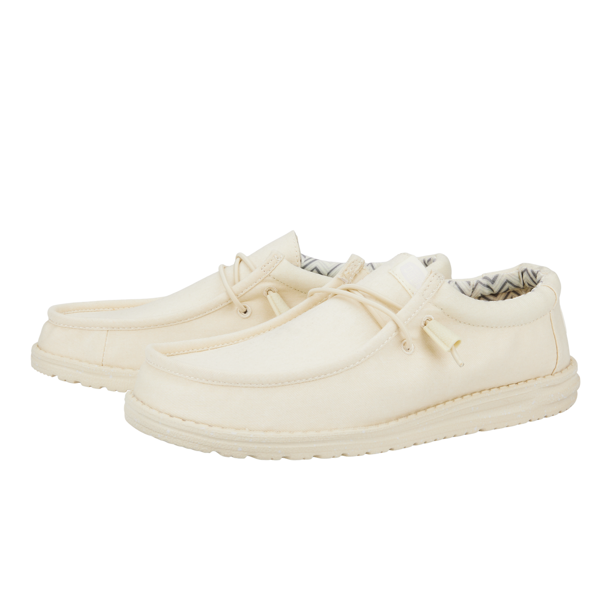 Wally Stretch Canvas Stone White - Men's Casual Shoes | HEYDUDE shoes