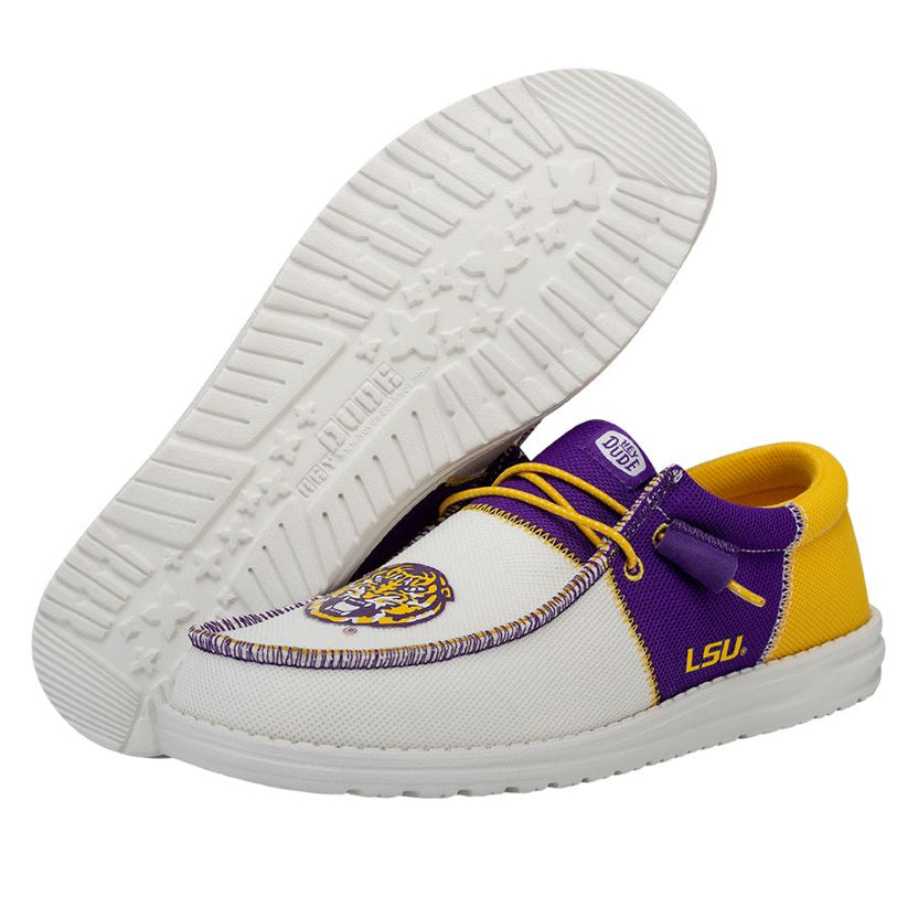 Wally Tri LSU Purple/Gold - Men's Casual Shoes | HEYDUDE shoes