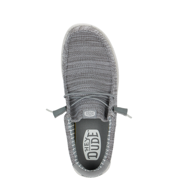 Wally Stretch Sox Grey Slip On Shoes| HEYDUDE shoes
