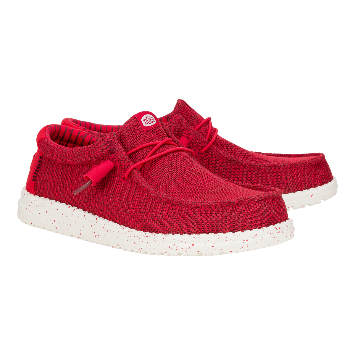 Wally Stretch Sox Red - Men's Casual Shoes | HEYDUDE shoes