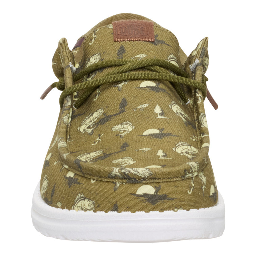 Wally Bass - Burnt Olive/Dark Olive & HEYDUDE shoes