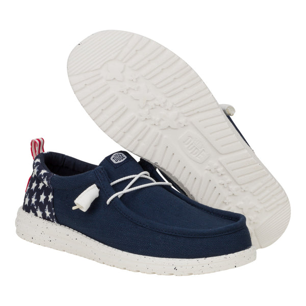 Wally Funk Americana Stars - Navy Blazer & HEYDUDE shoes