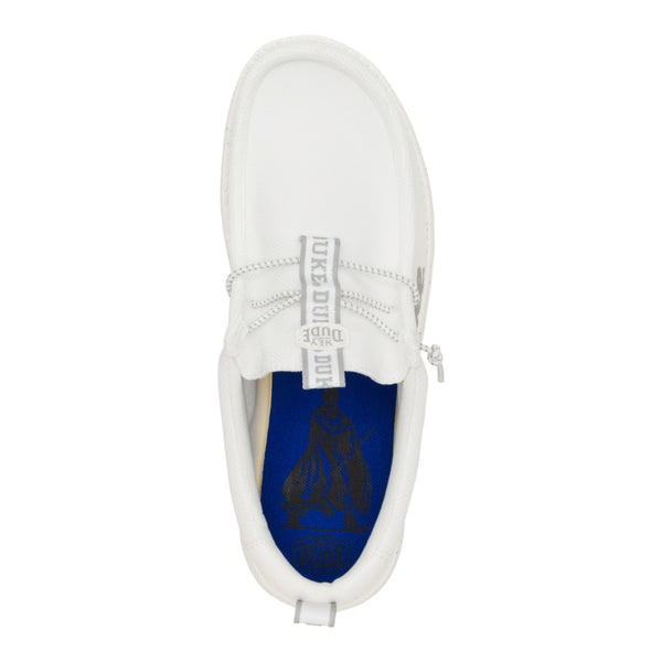 Duke Blue Devils White Slip On Shoes | HEYDUDE shoes