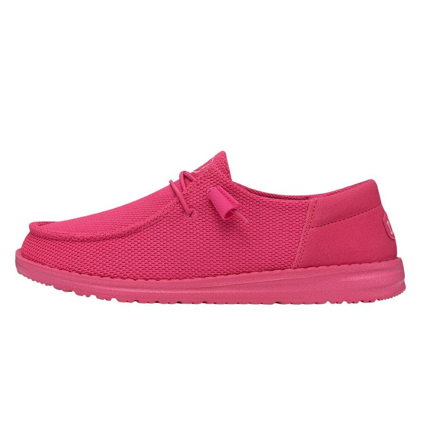 Wendy Funk Mono Electric Pink Slip On - Women's Shoes | HEYDUDE ...