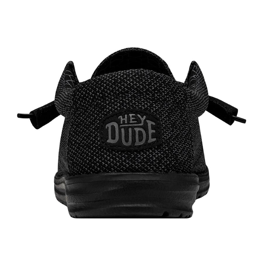 Wally Sox Wide Micro Total Black - Men's Shoes | HEYDUDE shoes